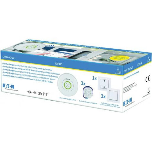 Eaton 300310 xComfort Bridge Set met 3 inbouw dimactoren, 3 draadloze ...